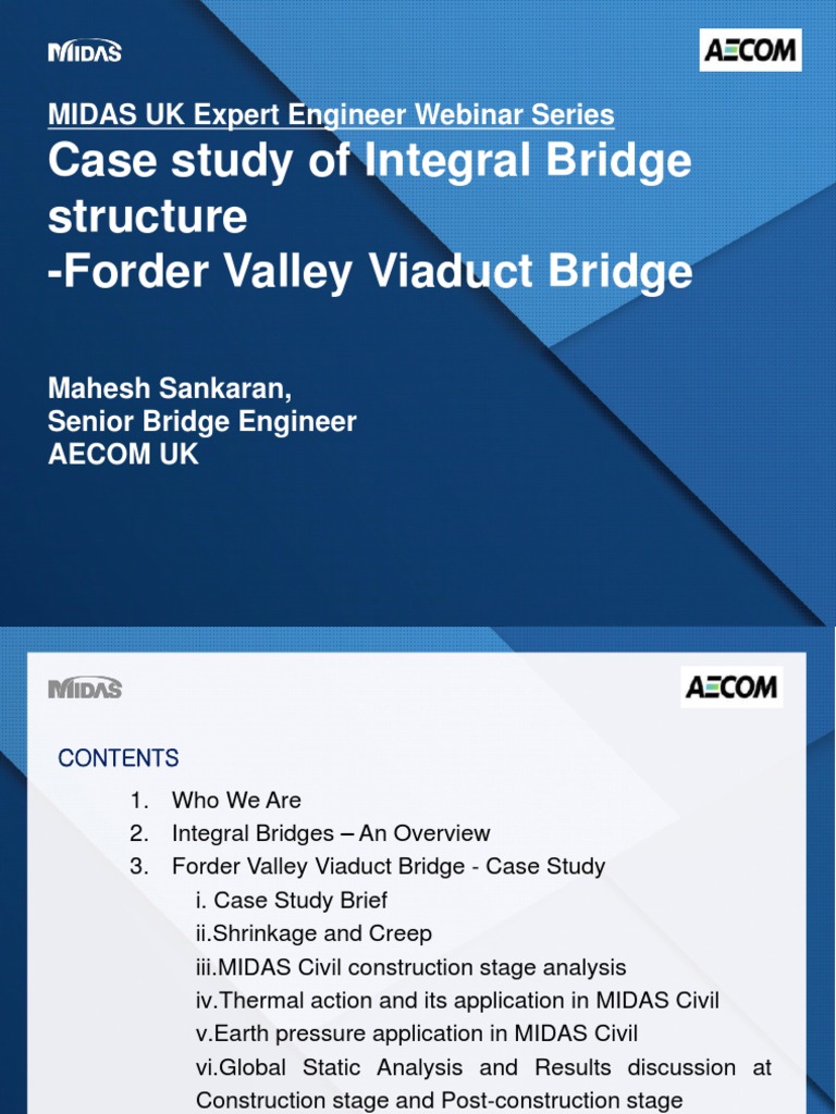 (MIDAS Expert Webinar Series) Case Study of Integral Bridge Structure ...
