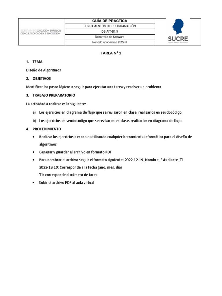 U1 Tarea 1 Algoritmos | PDF
