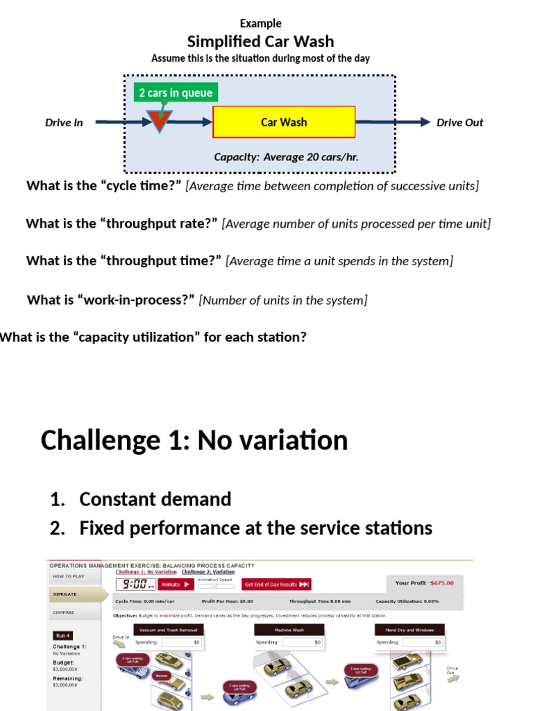 Solutions Balancing Process Capacity Simulation Challenge 1 and Challange 2 | PDF | Economies