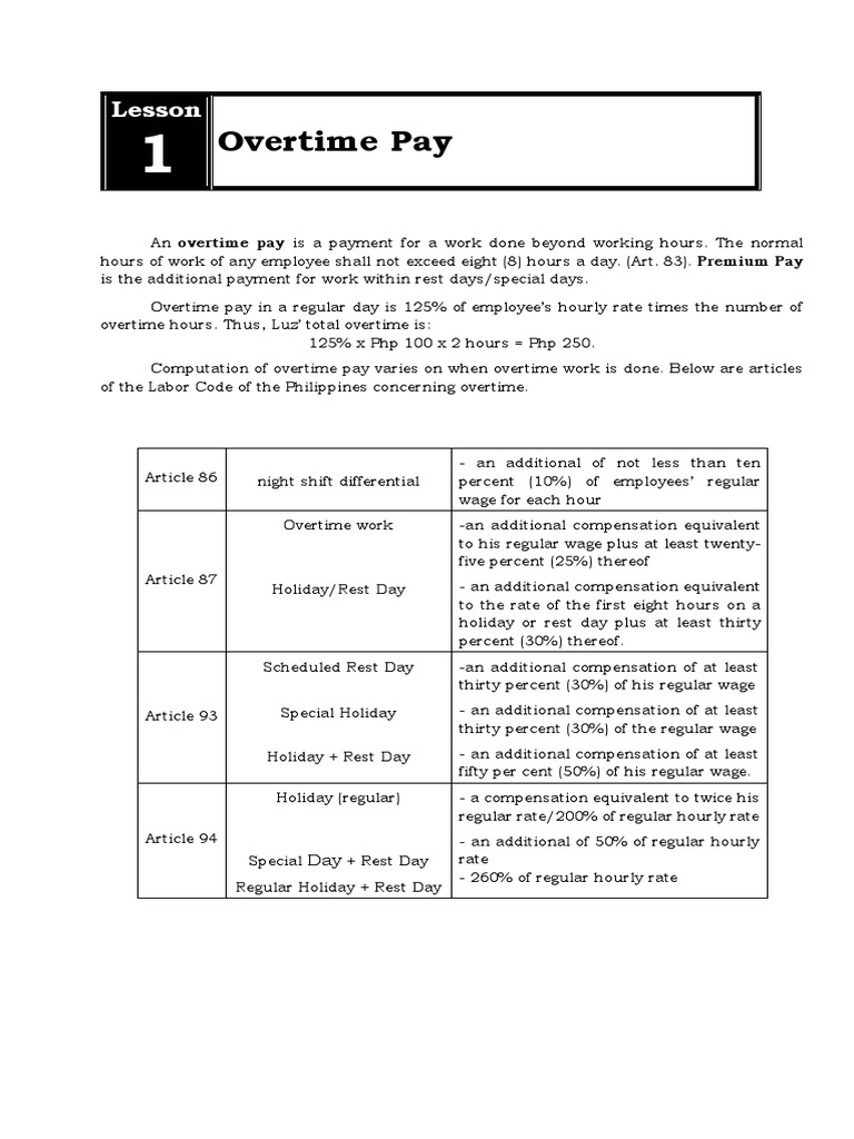 Bus Math-M6 | PDF | Overtime | Working Time