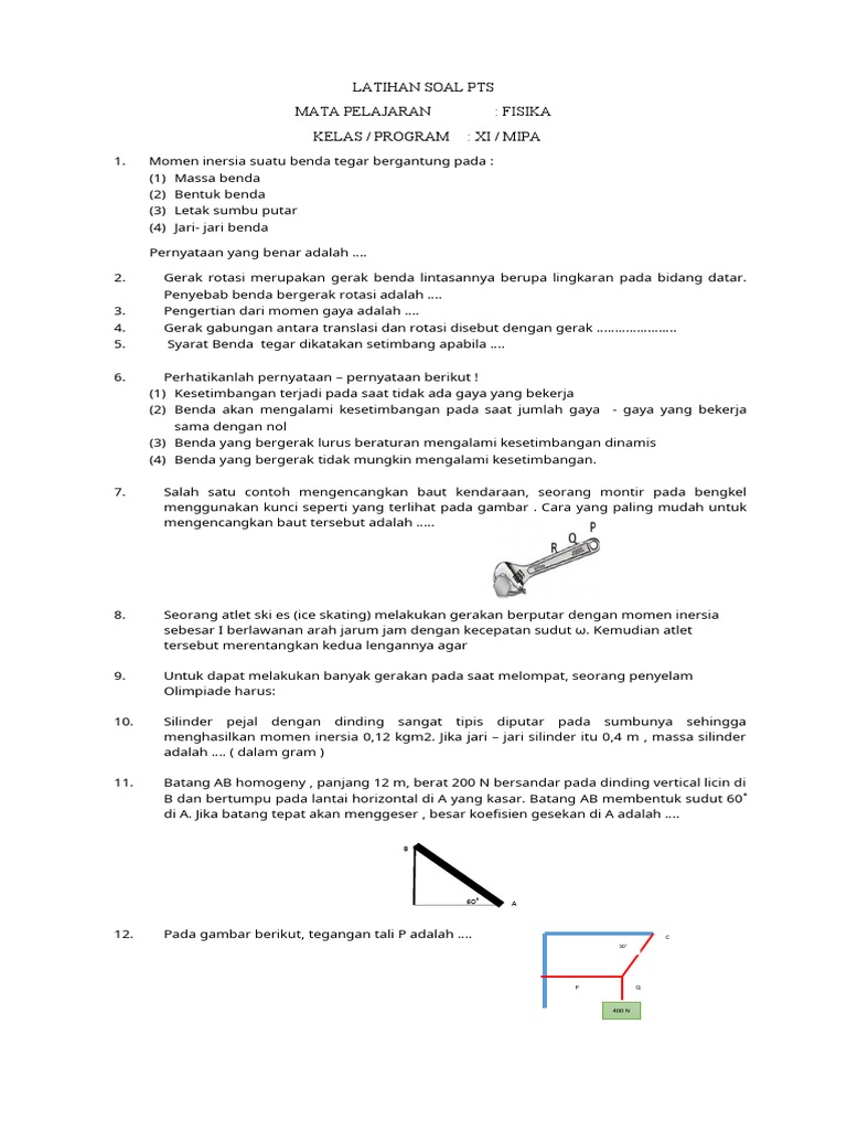 Latihan Soal PTS | PDF