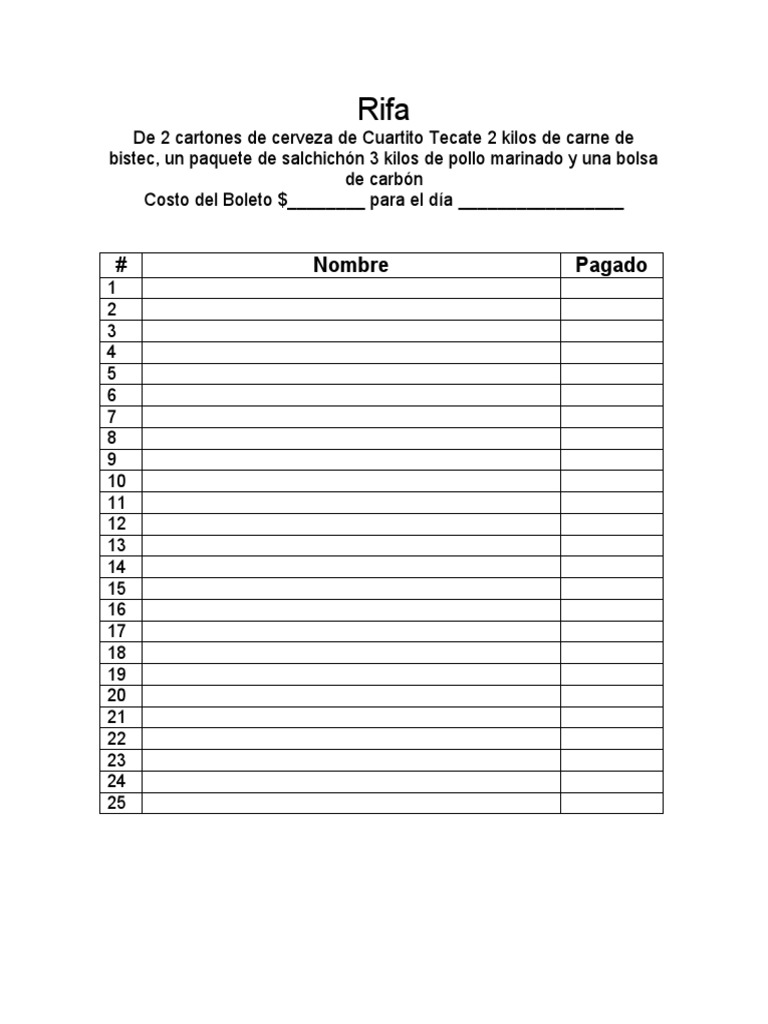 Rifa | PDF