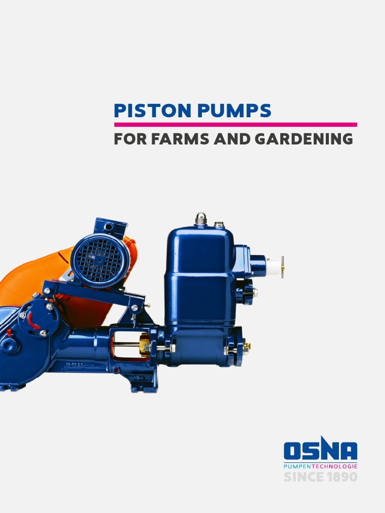 OSNA Piston Pumps for Water Supply | PDF | Pump | Piston
