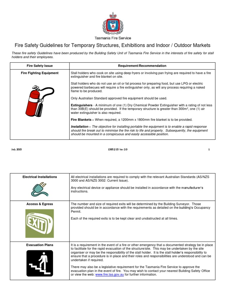 Fire Safety Guidelines For Temporary Structures Exhibitions and Indoor ...