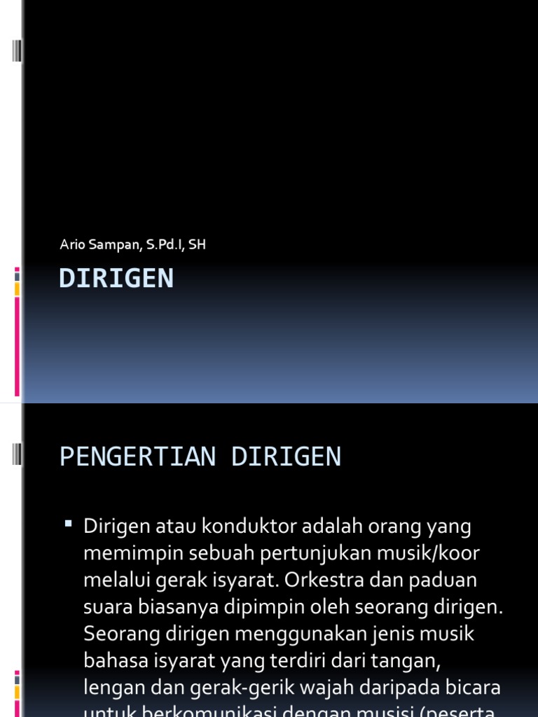 Materi Dirigen | PDF | Seni