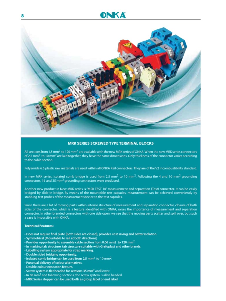 Onka MRK Catalogue 2 | PDF | Color | Electrical Connector