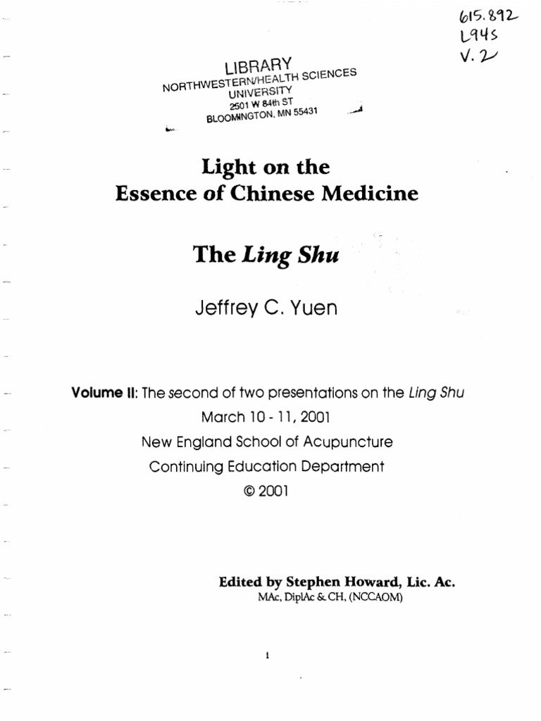 Ling Shu Vol 2 | PDF | Yin And Yang | Meridian (Chinese Medicine)