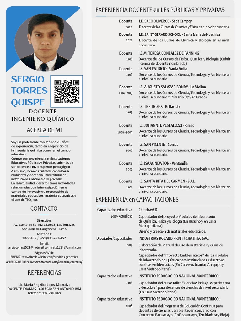 CV_DOCENTE_2022 (2) | PDF | Maestros | Laboratorios