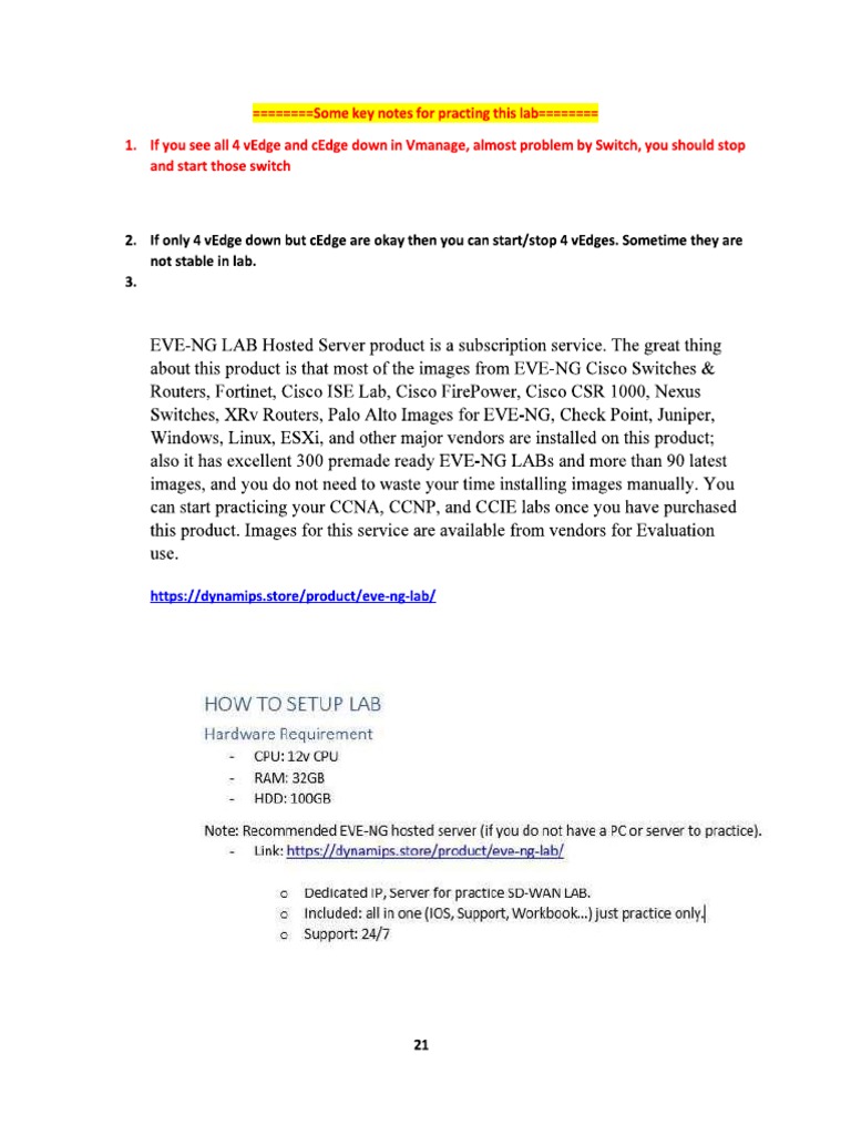 SD-WAN Practice LAB 1 - Workbook-Sample | PDF