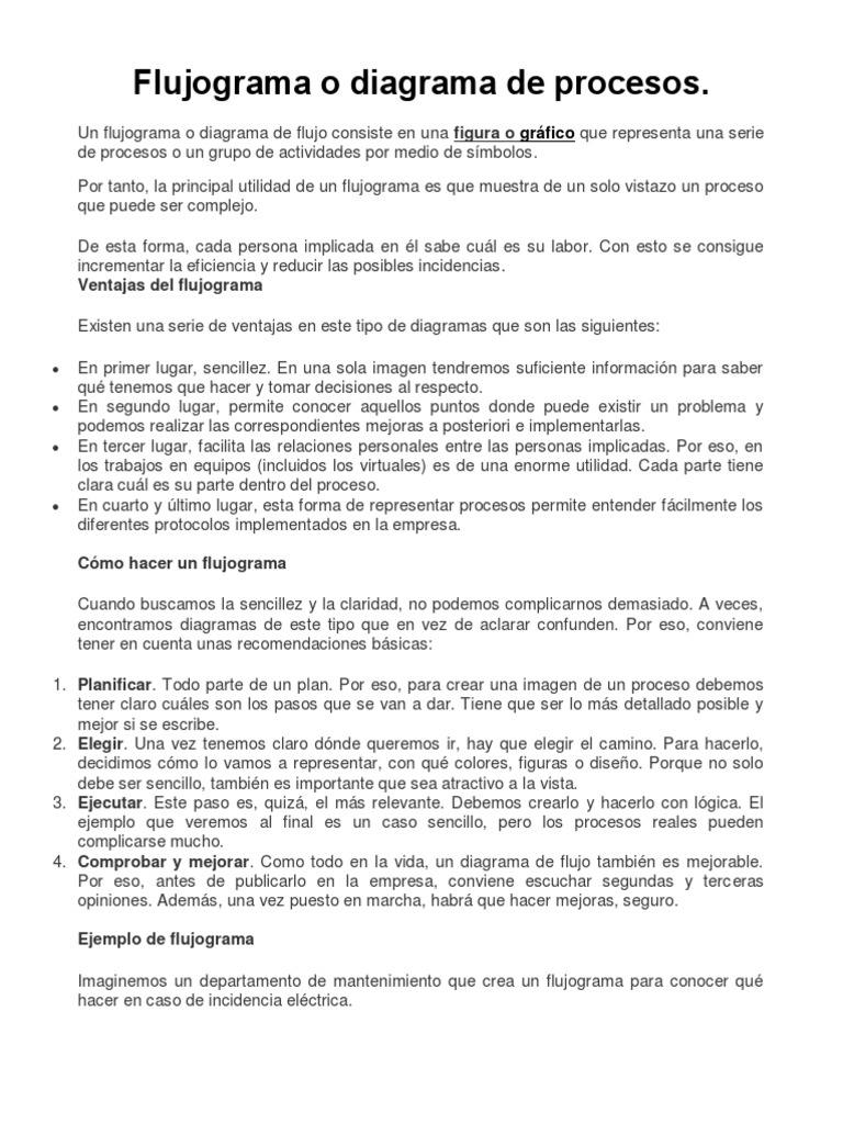 Flujograma o Diagrama de Procesos | PDF | Informática