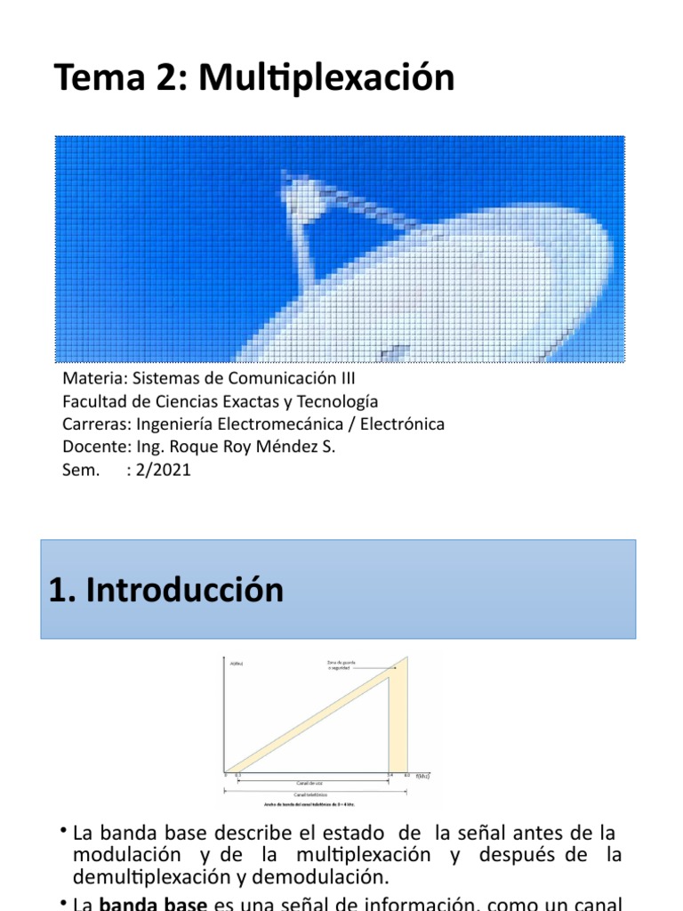 Tema 2 Multiplexación - 2 - 2021 | PDF | Inalámbrico | Ingenieria Eléctrica