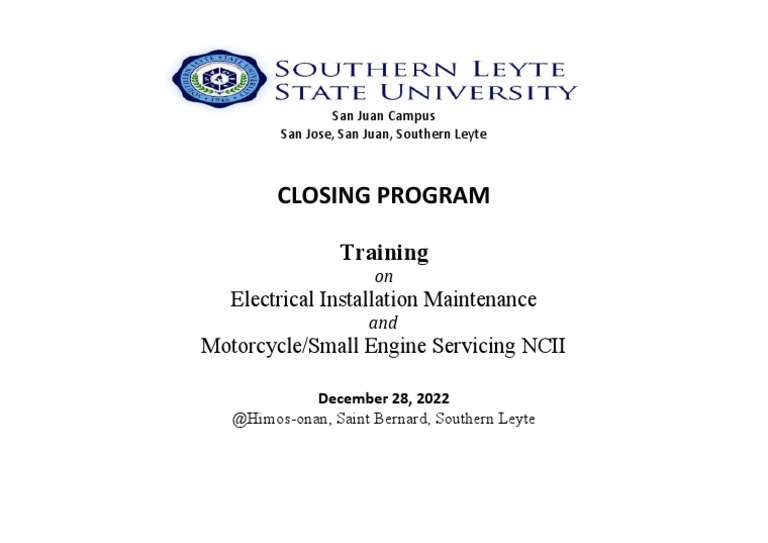 Tarp - Closing Program BS Indu Extension | PDF