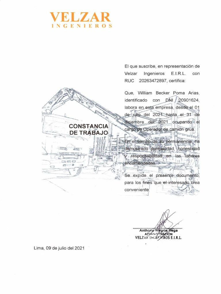 Constancia Willian Poma Arias | PDF Constancia Willian Poma Arias | PDF