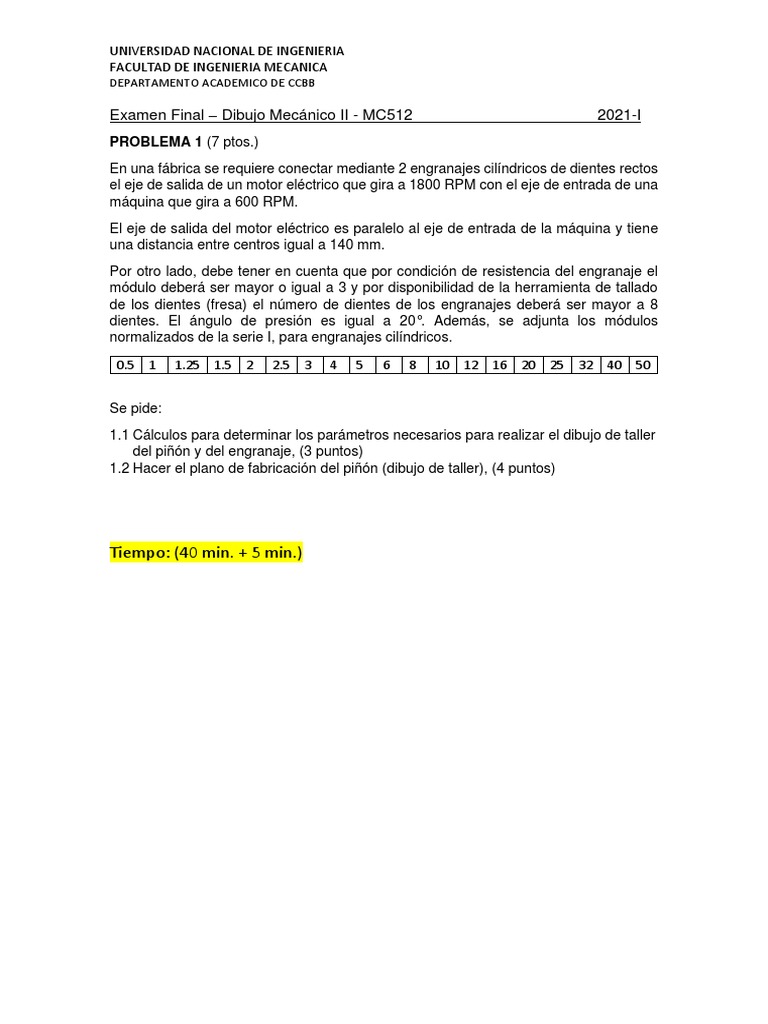 Mc512-Ef-Problema 1 2021-1 | PDF