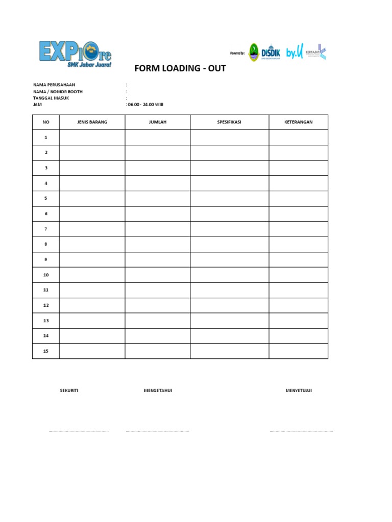 Form Loading - Out | PDF