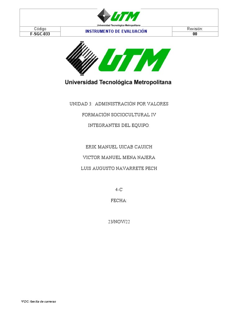 Ejercicio7 U3 Mta Uicab Mena Navarrete | PDF | Moralidad | Evaluación