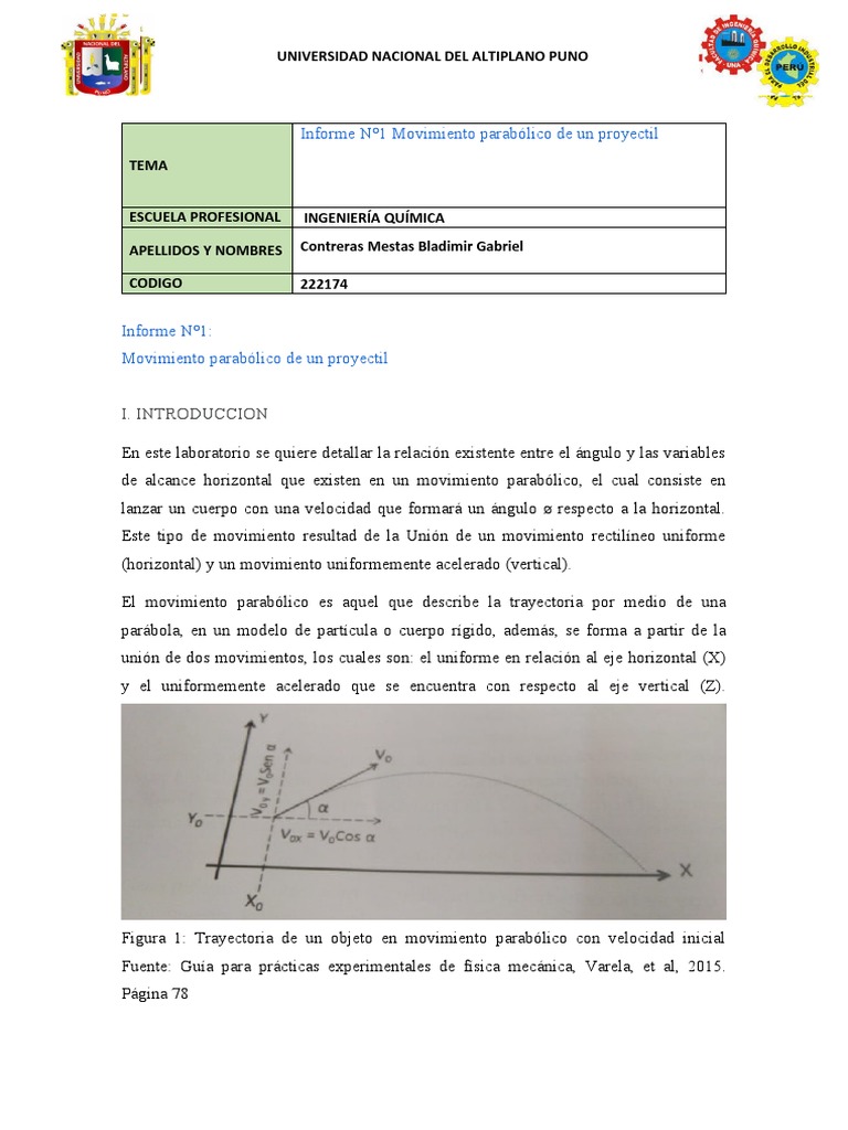 Imforme 1 | PDF | Velocidad | Movimiento (física)