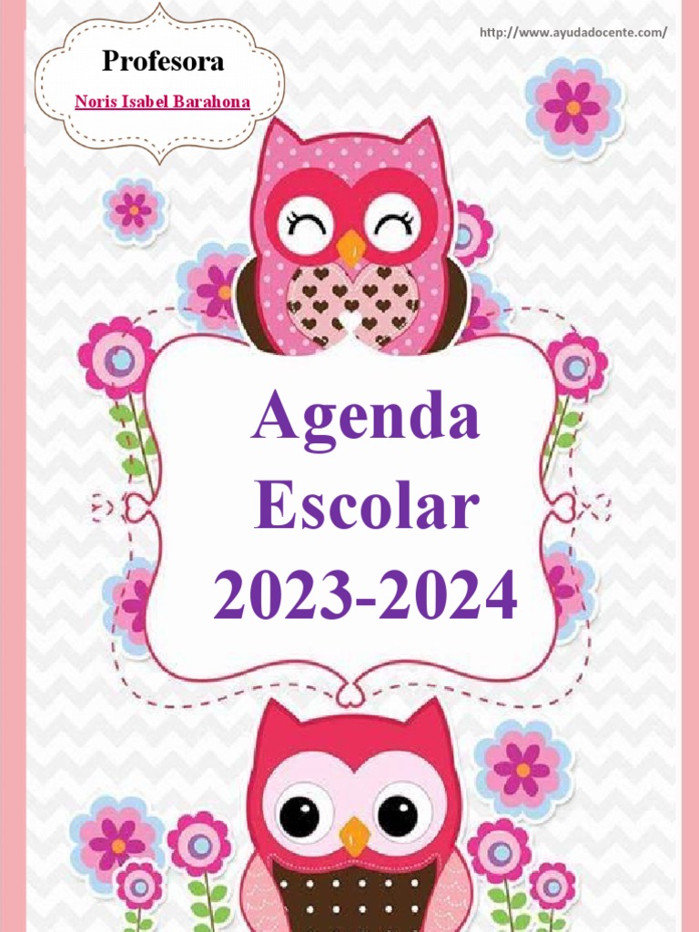 Agenda Escolar 2023-2024 con Búhos | PDF