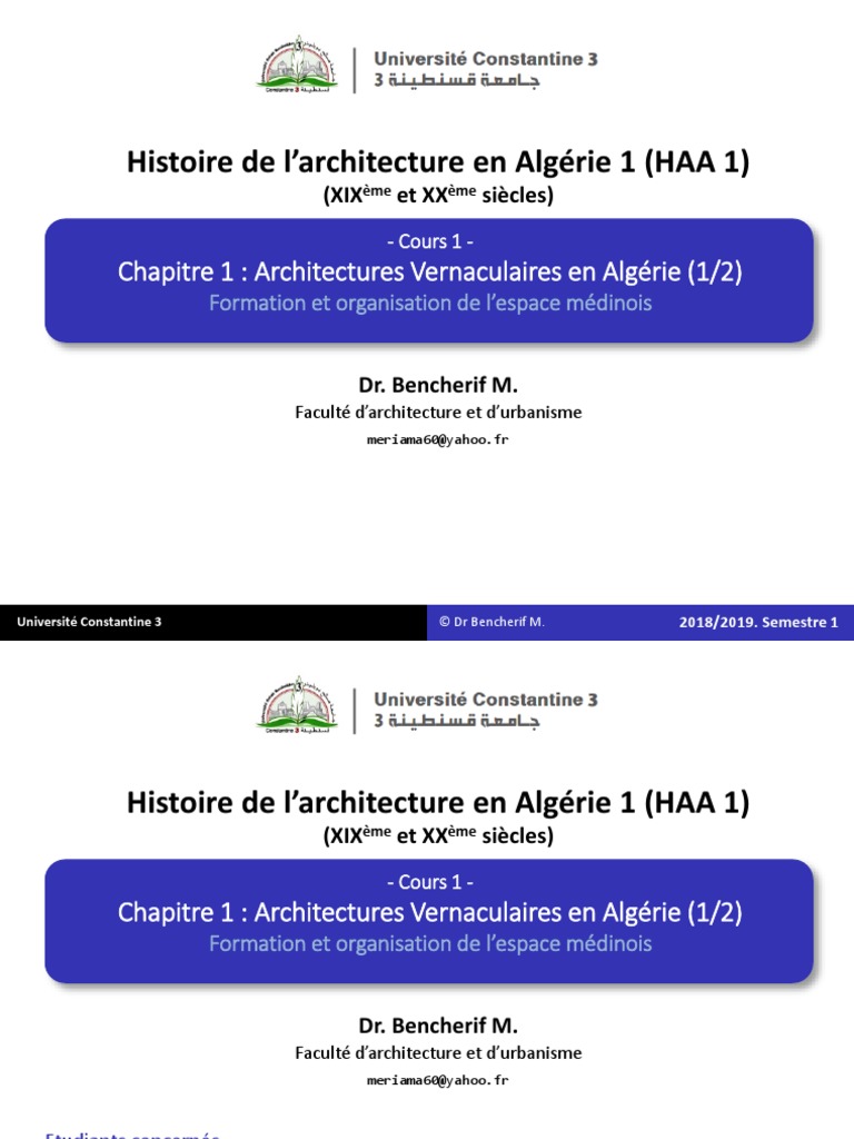 HAA Cours1 | PDF | Alger | Tunis