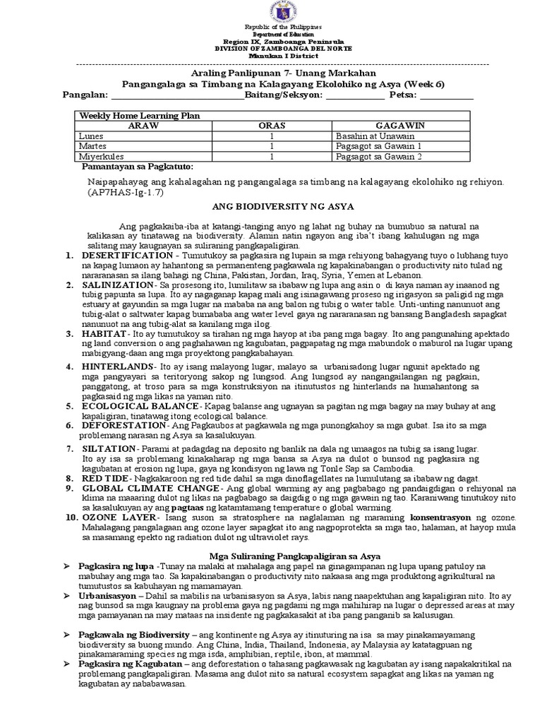 AP 7 LAS Modyul 5 | PDF