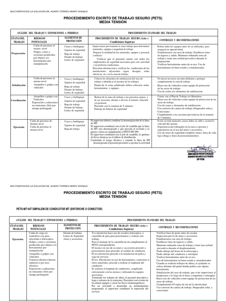 Procedimiento Seguro en Media Tensión | PDF | Tecnología