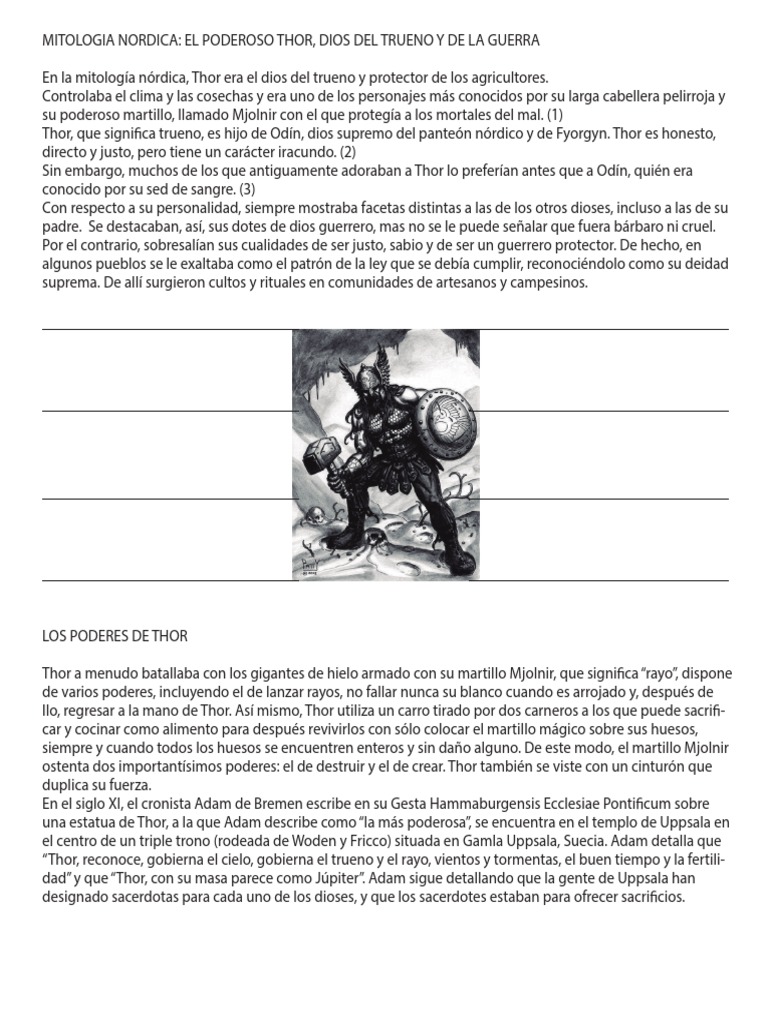Thor Mitologia | PDF | Thor | Odin