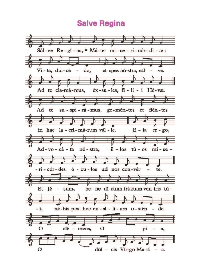Salve Regina - Notation Moderne | PDF