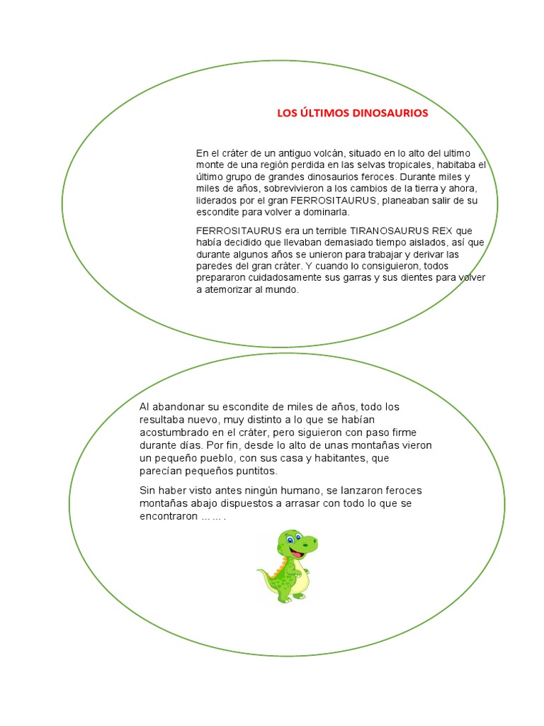 Cuento Dinosaurio | PDF