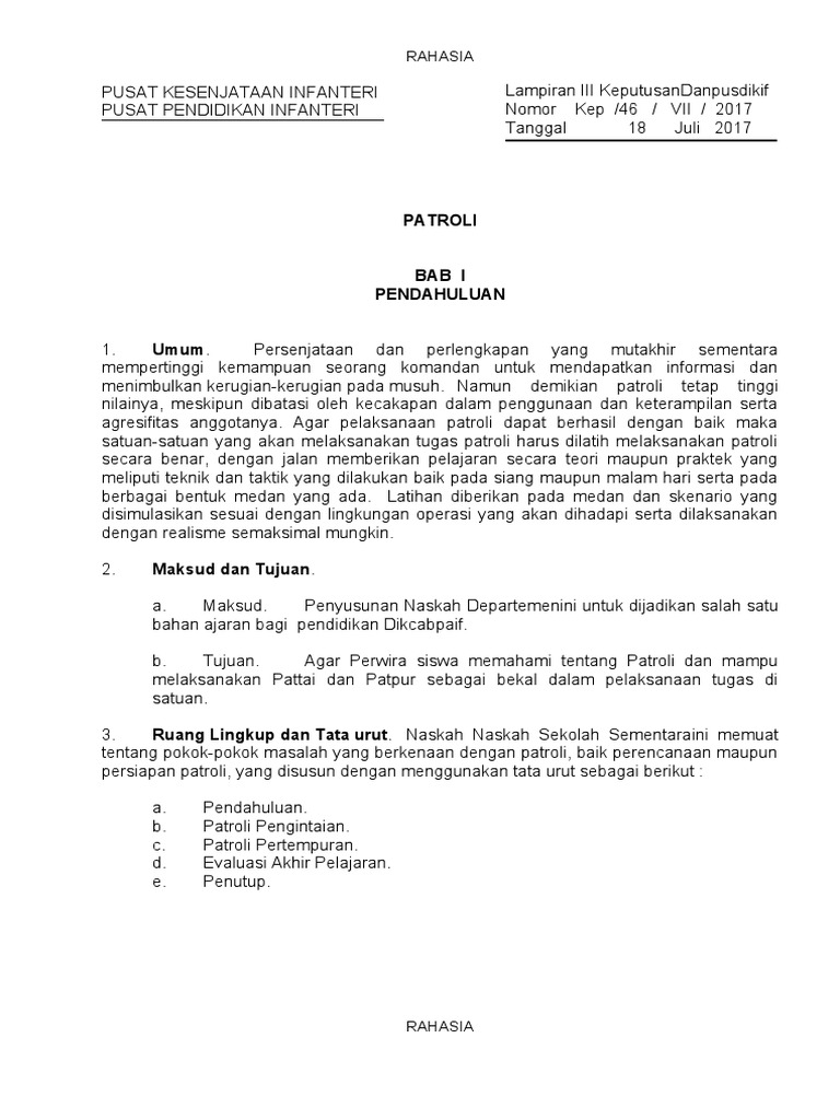 Hanjar Patroli 2017 | PDF