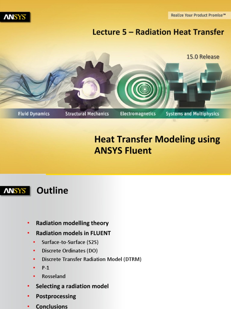 Fluent HeatTransfer L05 Radiation | PDF | Reflection (Physics) | Electromagnetic Radiation