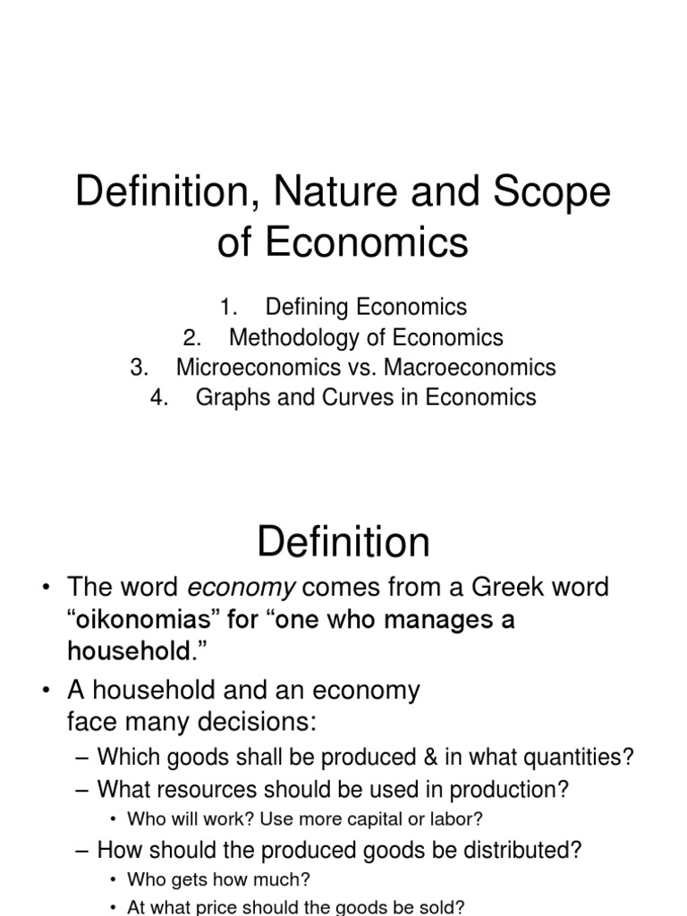 Eco 111 Notes-1 | PDF | Economics | Hypothesis
