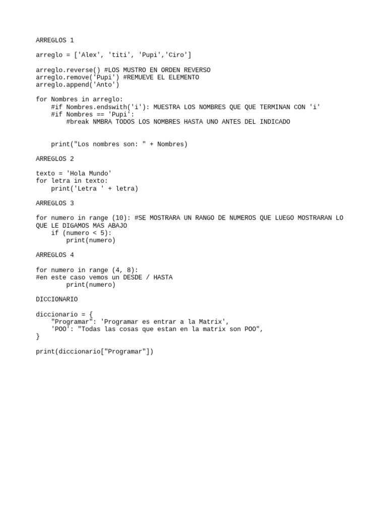 18.3. Ejercicios de Arreglos | PDF