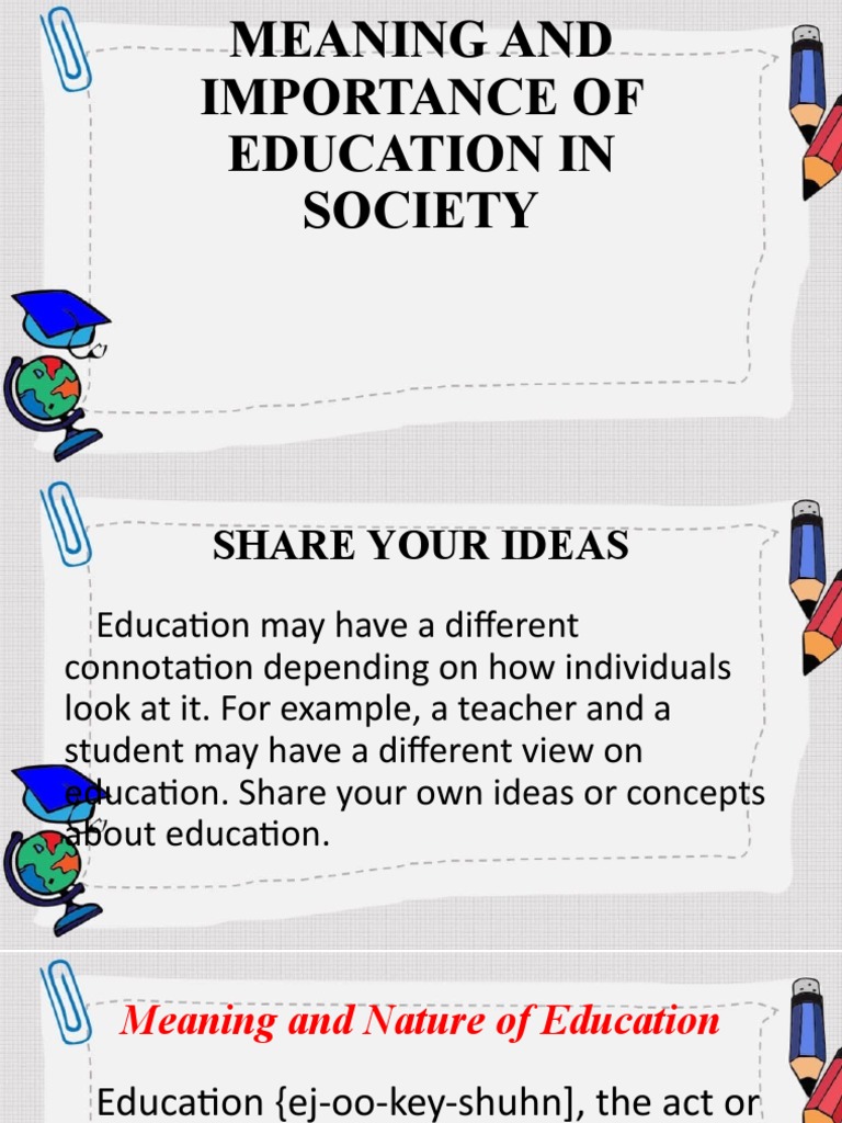 Importance of Education in Society | PDF | Cognitive Science | Behavior ...