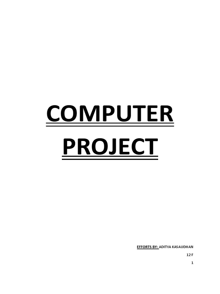 Isc Computer Project Class 12 Pdf Parameter Computer Programming String Computer Science 
