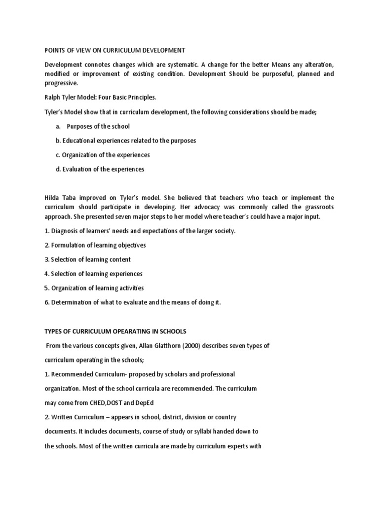 Seven Types of Curriculum Explained | PDF | Curriculum | Teaching Method