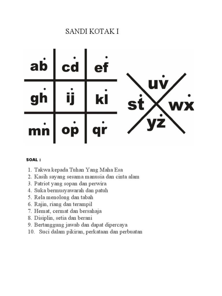 Sandi Kotak 1 | PDF