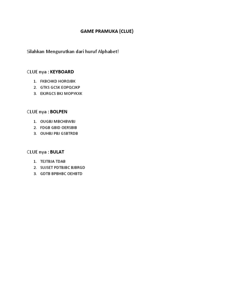 Game Pramuka Soal | PDF