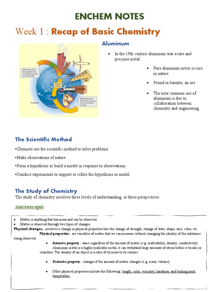 Enchem Notes | PDF | Significant Figures | Chemistry