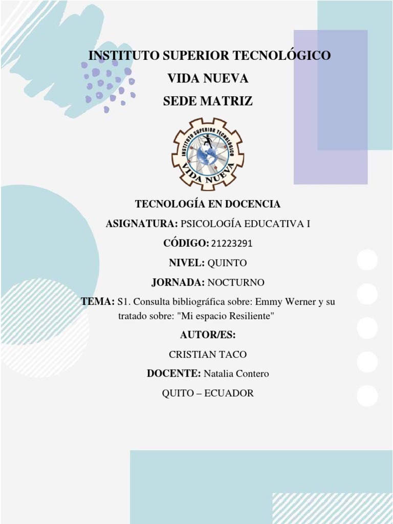 Emmy Werner | PDF | Resiliencia psicológica | Sicología