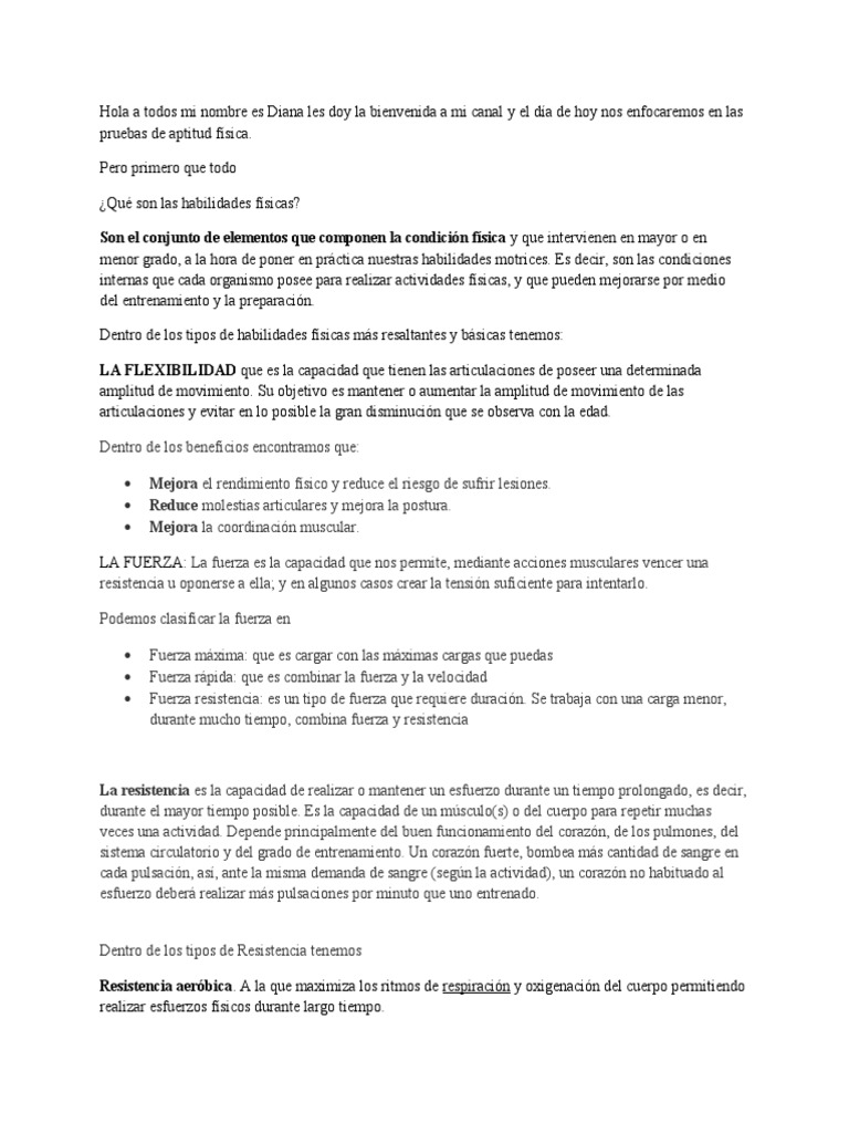 Guión Educación Fisica | PDF | Resistencia | Ejercicio aerobico Guión Educación Fisica | PDF | Resistencia | Ejercicio aerobico