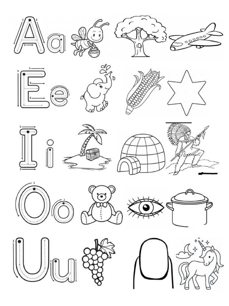 Imagenes de Vocales Dibujos | PDF