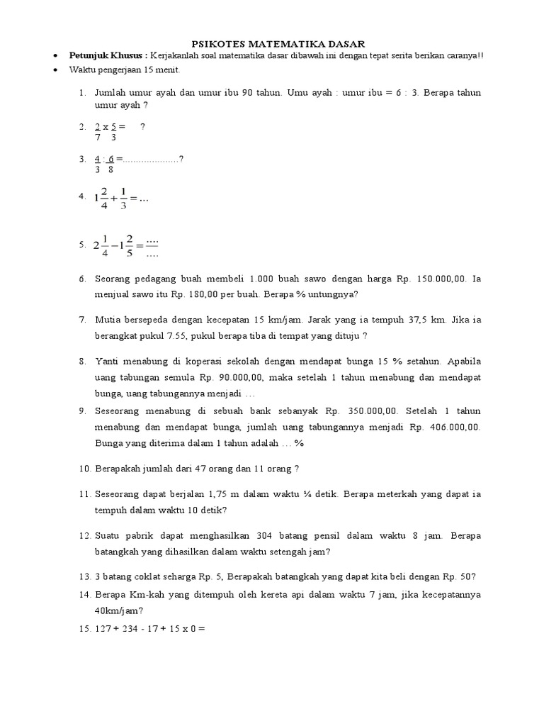 Matematika Dasar Pdf