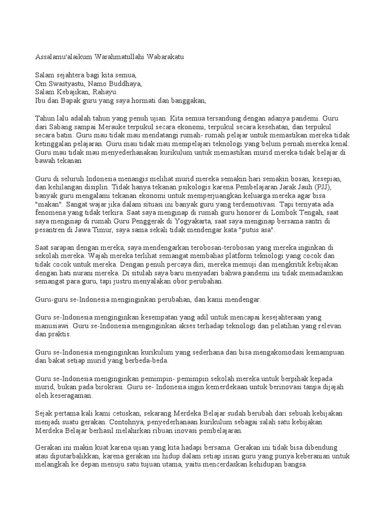 PIDATO Hari GURU | PDF