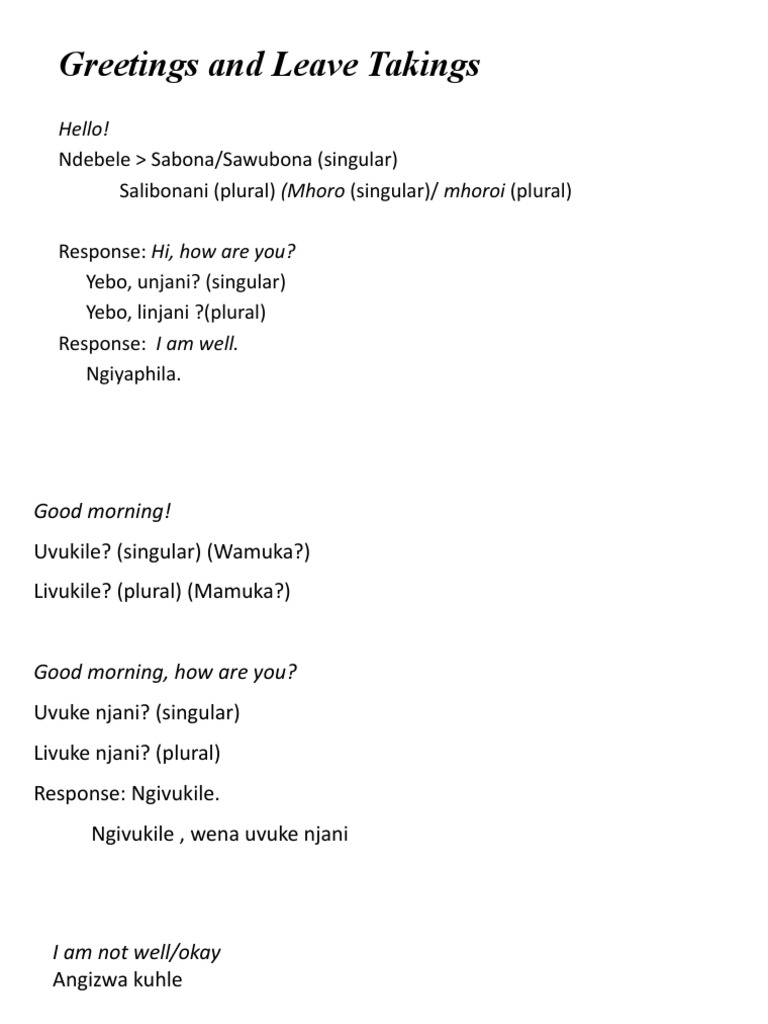 Greetings & Leave Takings | PDF | Self-Improvement