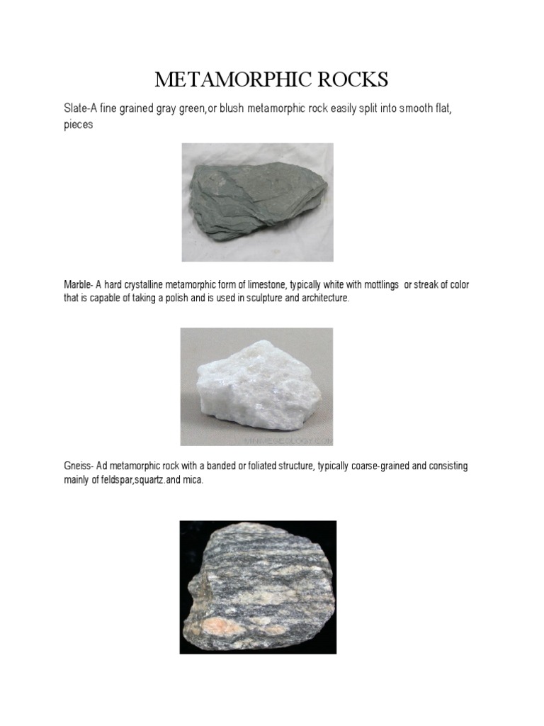 Metamorphic Rocks - Docx 1 | PDF