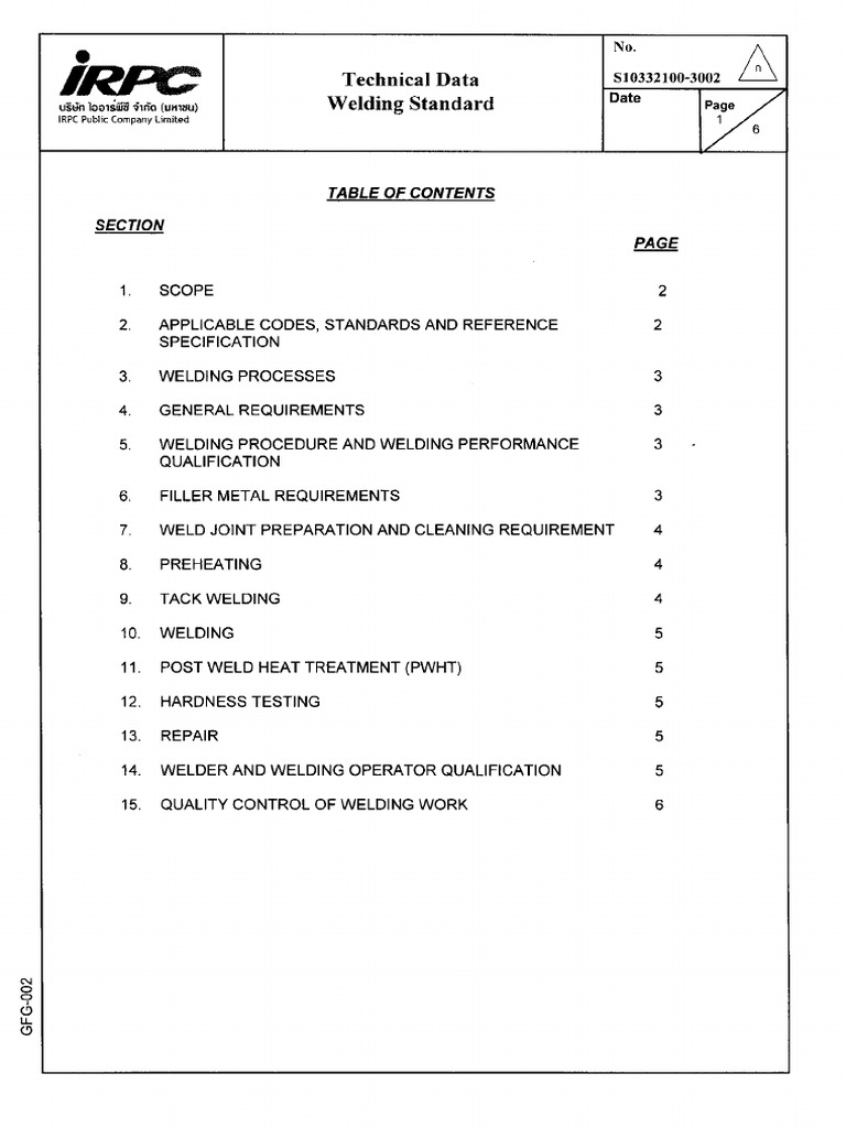 S10332100-3002 Technical Data Welding Standard | PDF