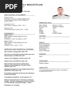 CV Form For Seaman | PDF | Ships | Sailor