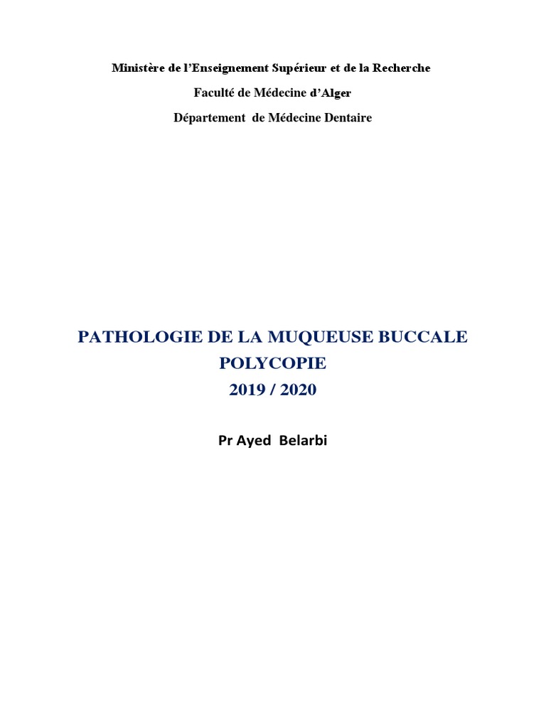 Pathologies de la muqueuse buccale | PDF | Candidose | Candida