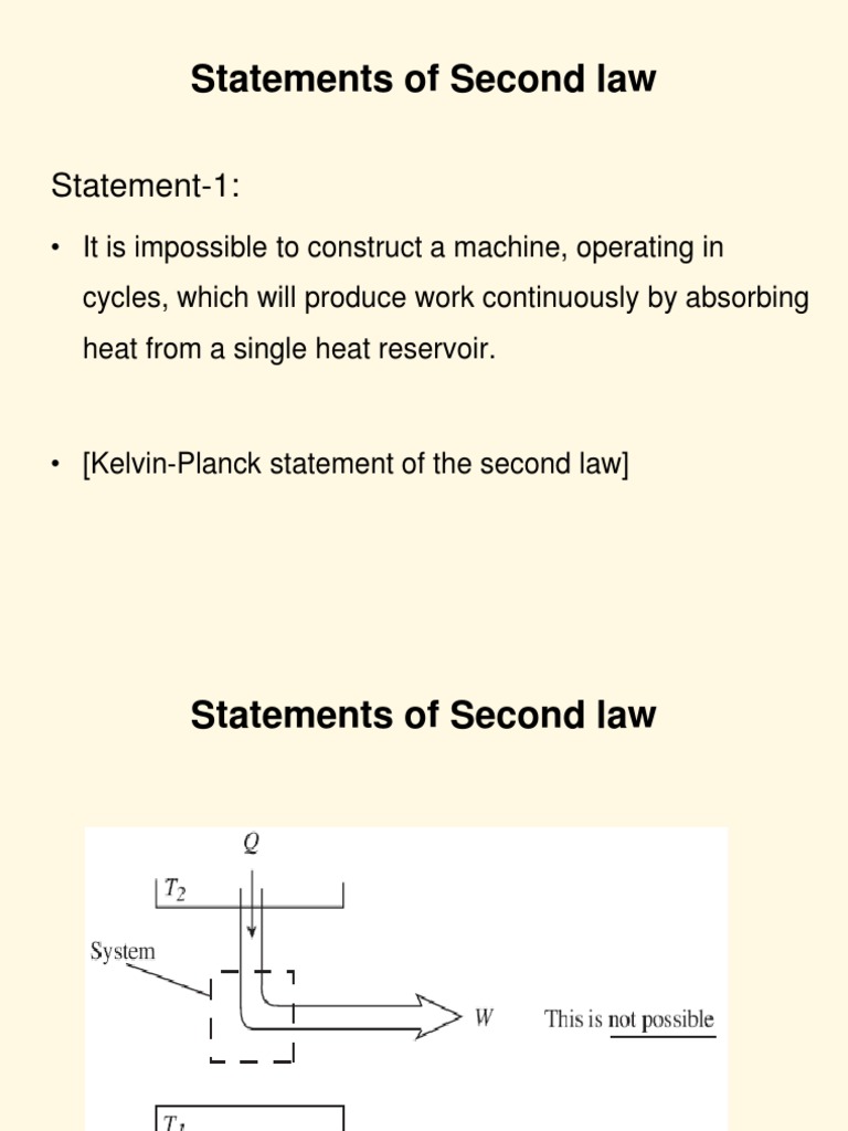 Second Law of Thermodynamics Explained | PDF | Second Law Of ...