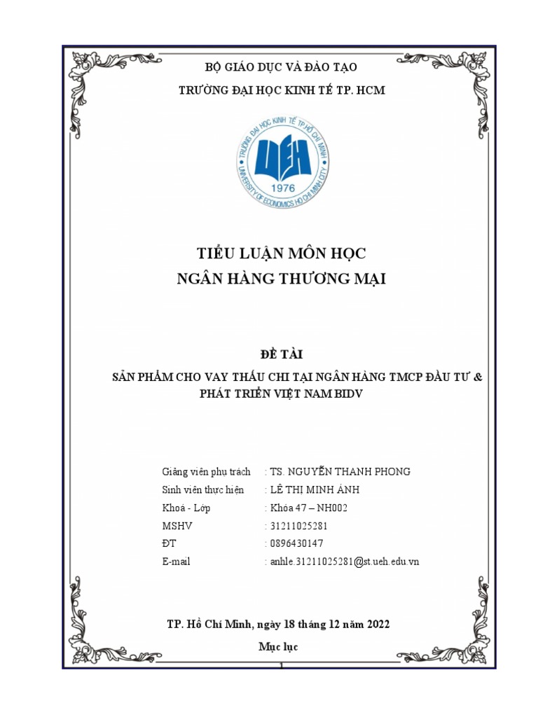 Tieu Luan KTHP NHTM 2 1 | PDF